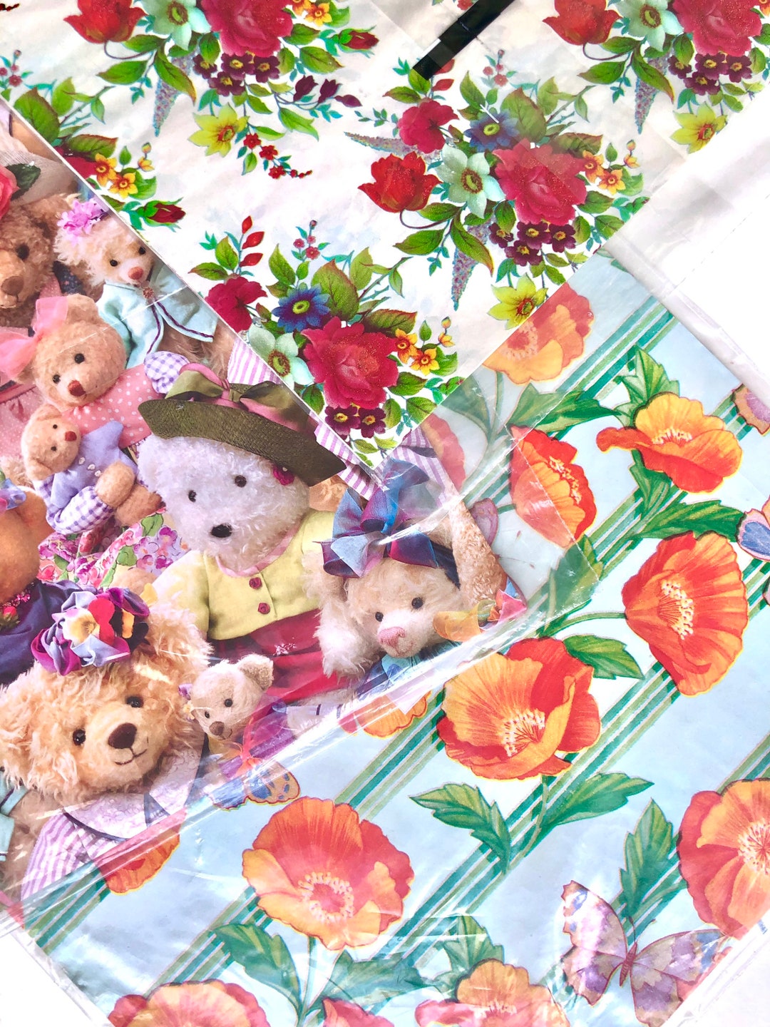 Set of 3 Deadstock 80s/90s Wrapping Paper / Vintage Gift Wrap / Retro ...