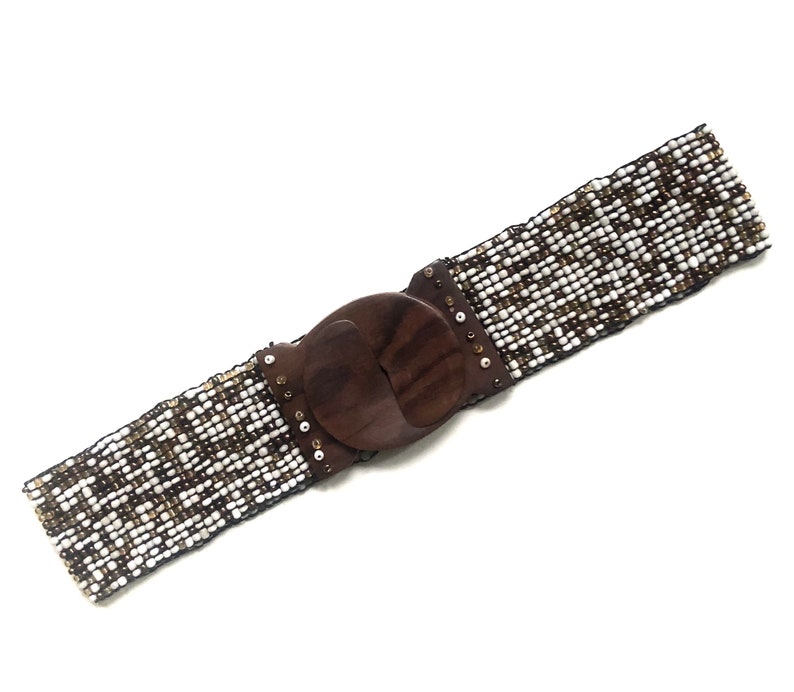Vintage Beaded Retro Belt / Boho Chic Statement Belt / Bohemian Style ...