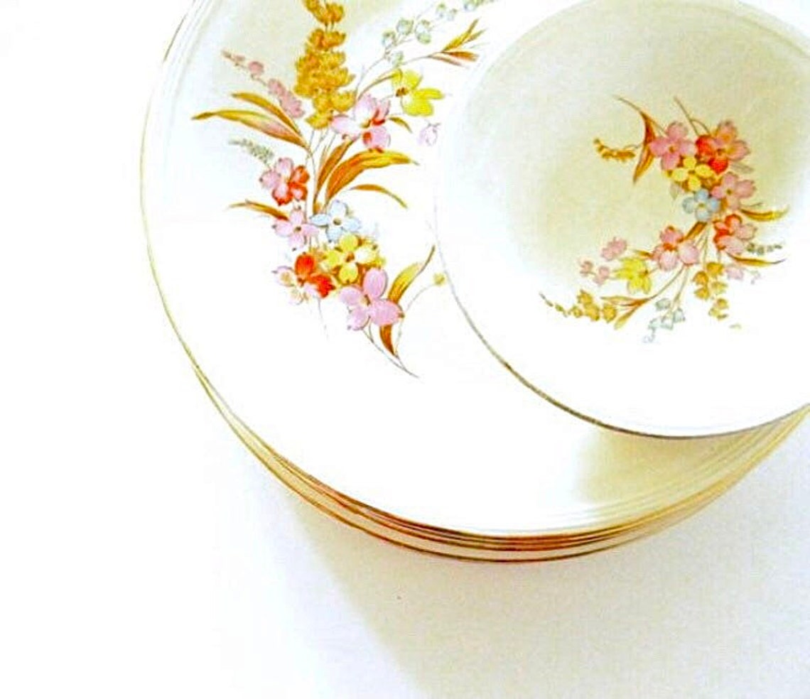 1940s Knowles Floral Dinnerware Set / Instant Collection / - Etsy