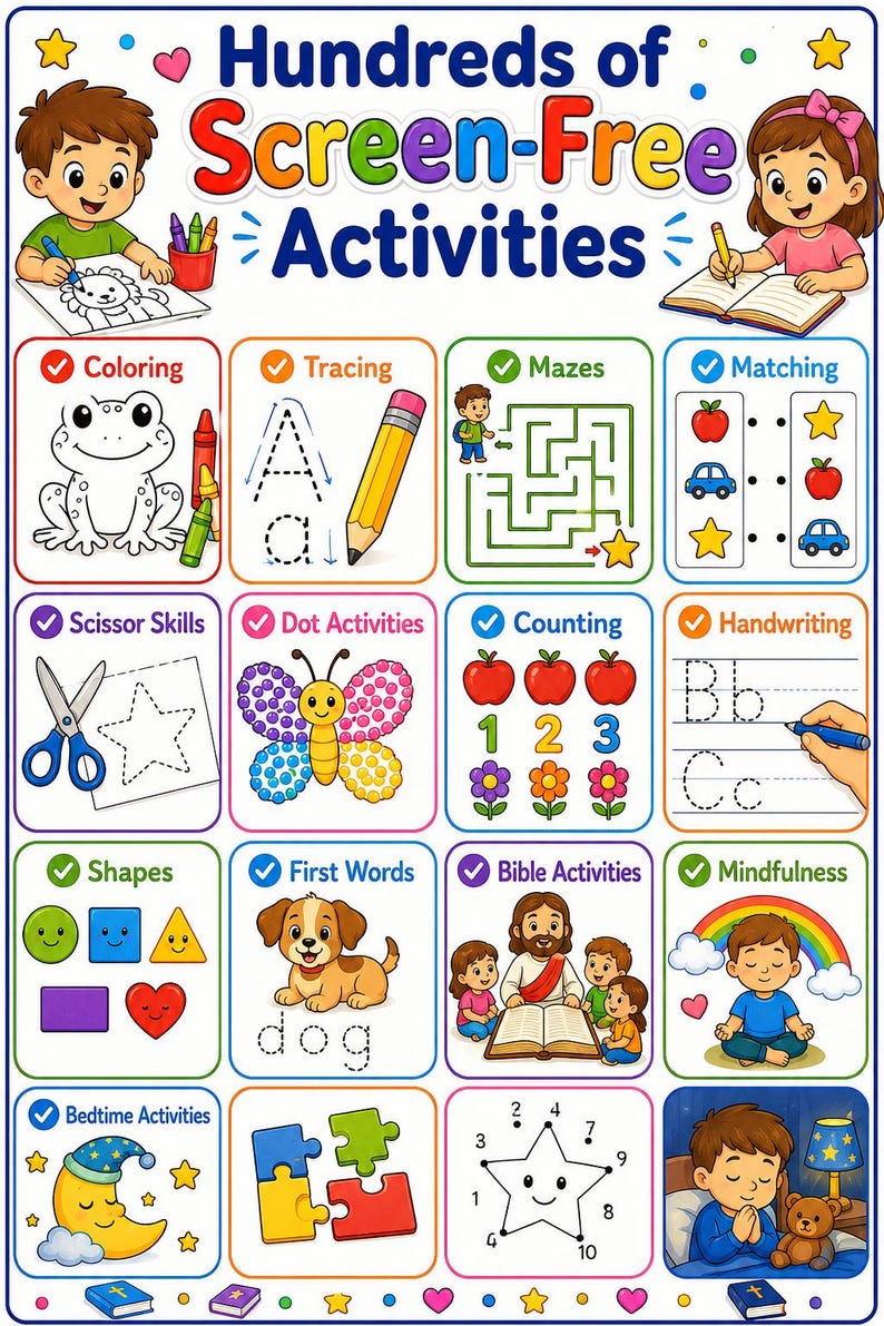 The Complete Kids Activity Collection | 18 Printable Preschool Activity ...
