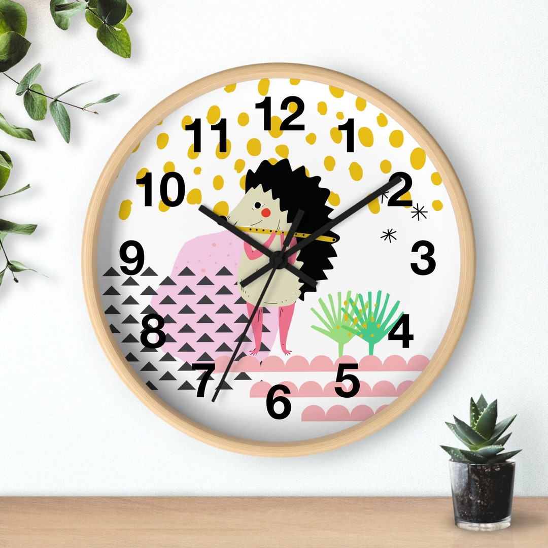 Cute Animal Wall Clock, Whimsy Clock for Kids Room, Modern Clock, Wall ...