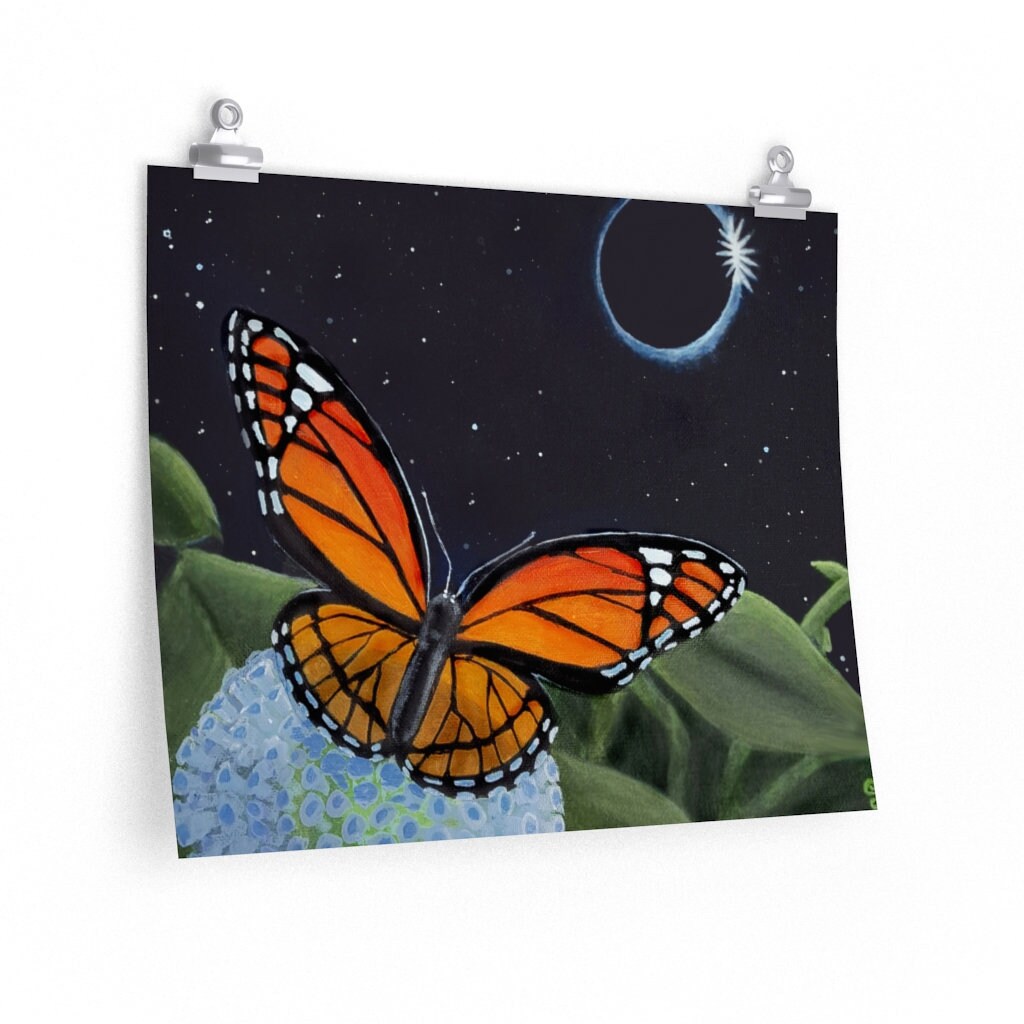 Monarch Butterfly Poster, Framable Print, Butterfly Picture, Solar ...
