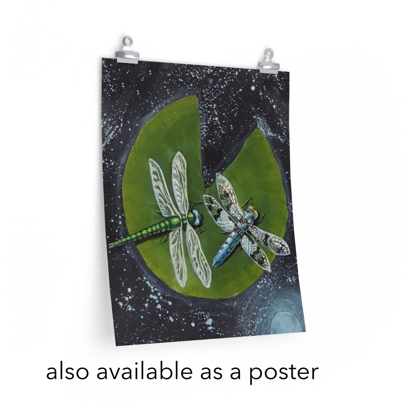 Cosmic Dragonfly Art Print: Night Sky Painting (digital Download) - Etsy