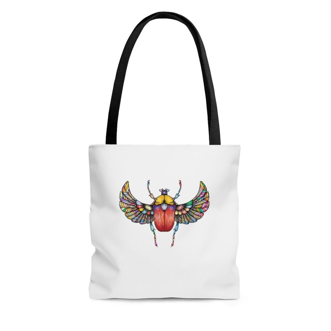 Rainbow Scarab Tote, Synchronicity, Yoga Gift, Durable Bag, Sturdy Tote ...