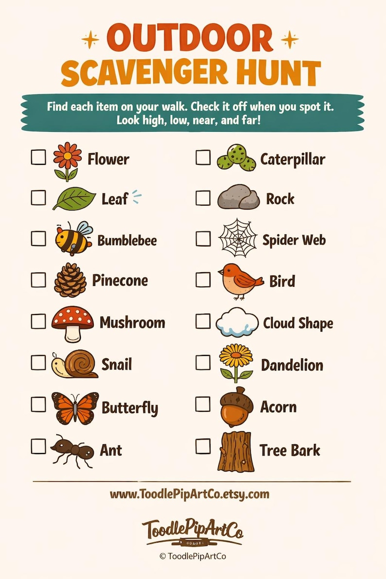 Scavenger Hunt Outdoor - Etsy Ireland