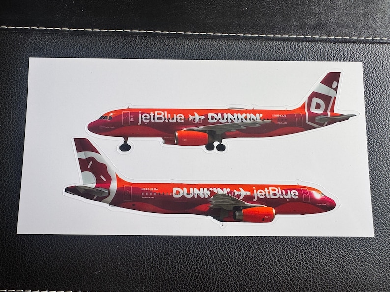 Jetblue Dunkin' Livery Airplane Stickers (pair), 6-inch Wide. - Etsy