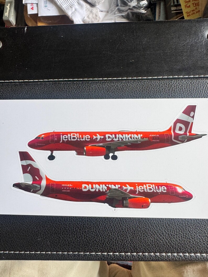 Jetblue Dunkin' Livery Airplane Stickers (pair), 6-inch Wide. - Etsy