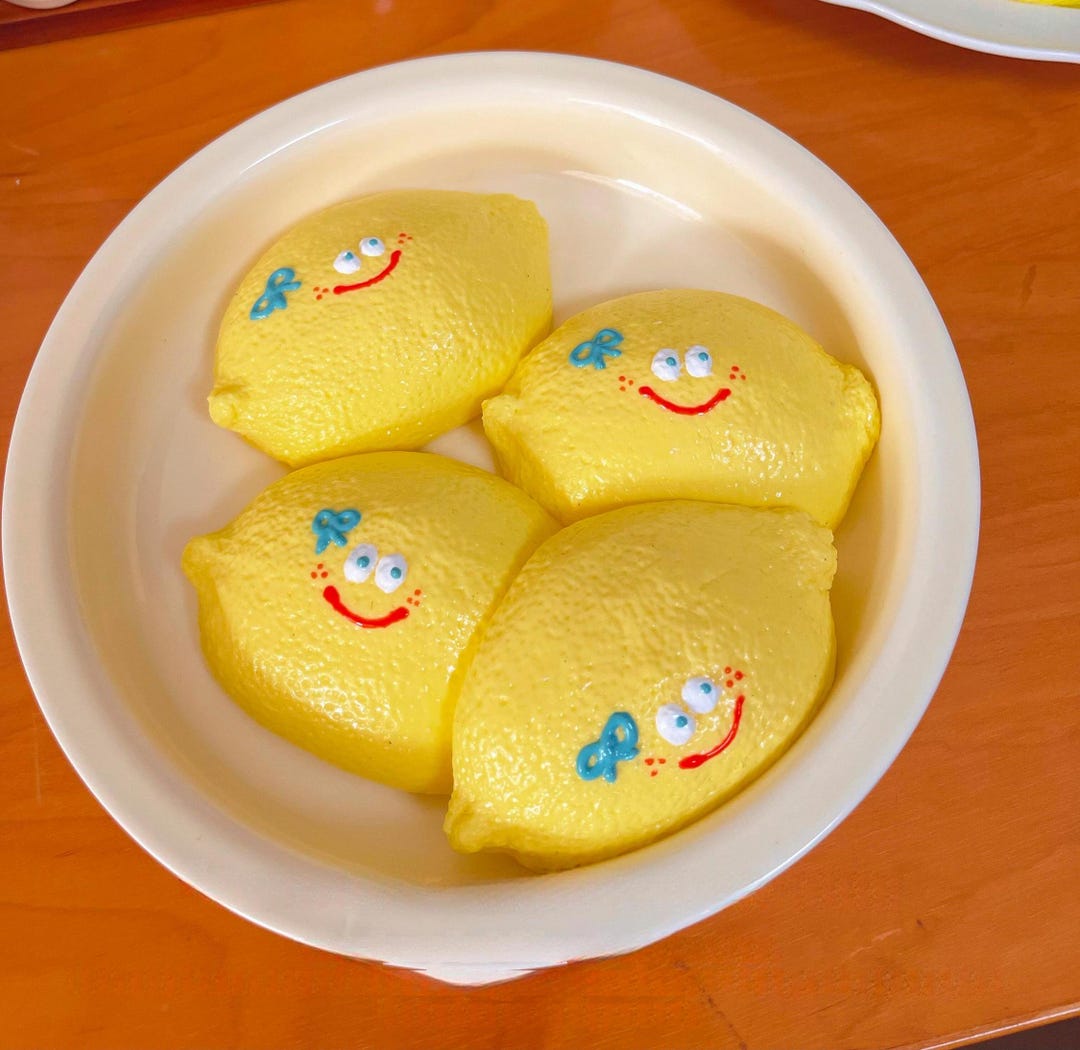 Smiley Lemon Taba Squishy Bag Sensory Fidget Toy Stress Reliever for ...