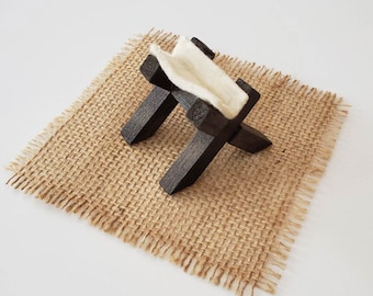 Nativity Manger /cradle for Willow Tree Nativity Wood Manger for Willow ...