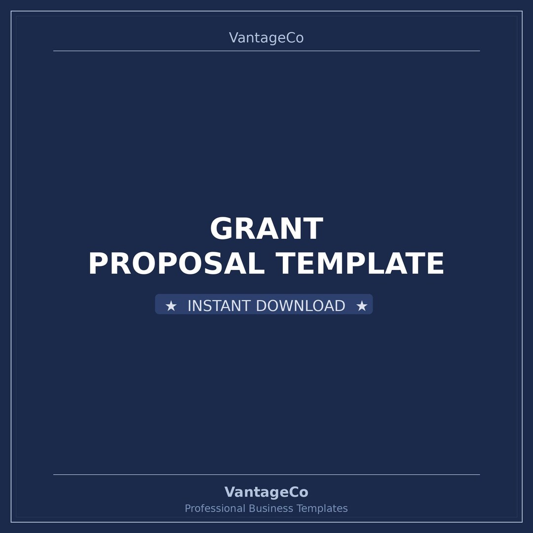 Grant Proposal Template | Business Grant Application | Nonprofit Grant ...