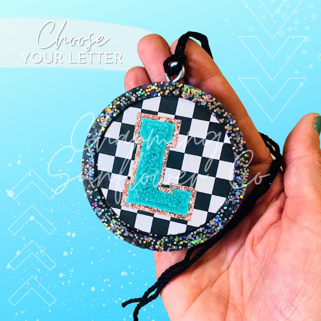 Green Varsity Letter // Letter Patch // Checkered // Varsity Patch ...