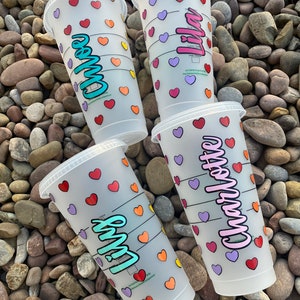 Heart // Preppy Heart // Preppy Cup // Preppy // Starbucks Cold Cup ...