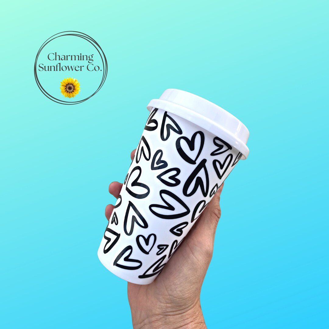 Heart Hot Cup // Valentine's Day // Reusable Hot Cup // Hot Cup ...