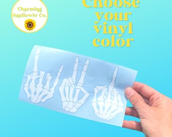 Skeleton Hand Decal | Etsy