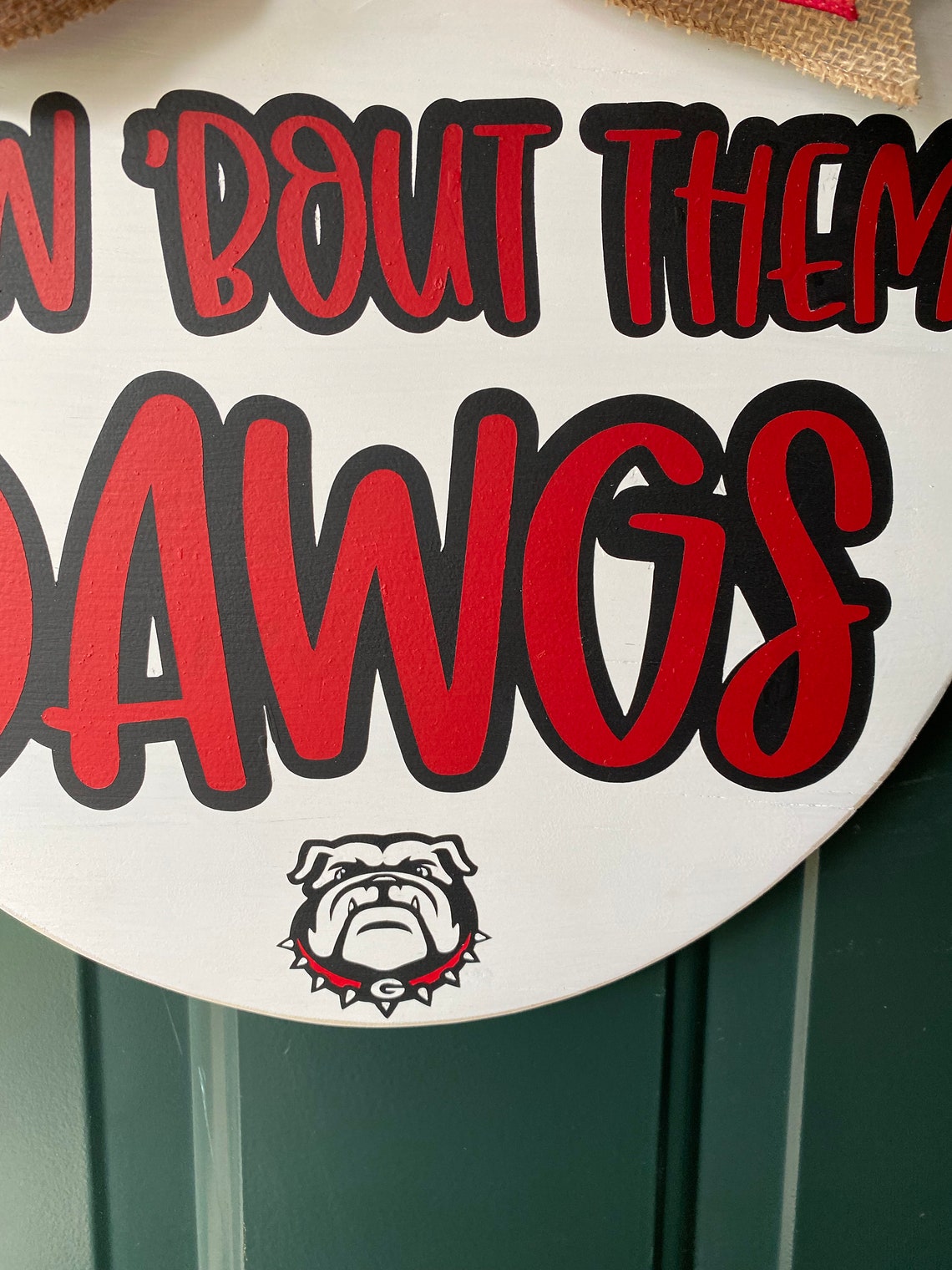 Front Door Decor // How 'Bout Them Dawgs // Georgia // | Etsy