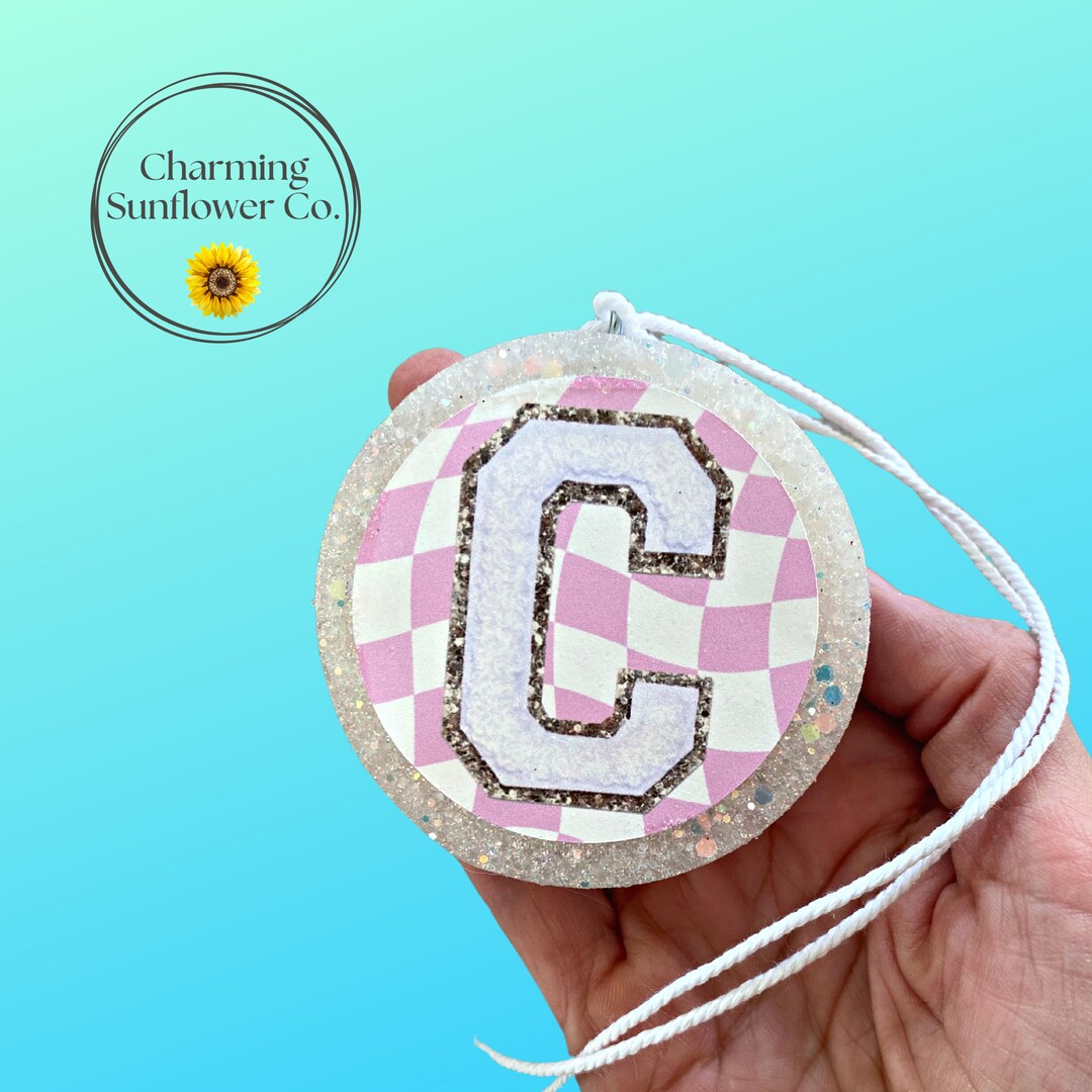 Varsity Letter // Letter Patch // Checkered // Varsity Patch Freshie ...