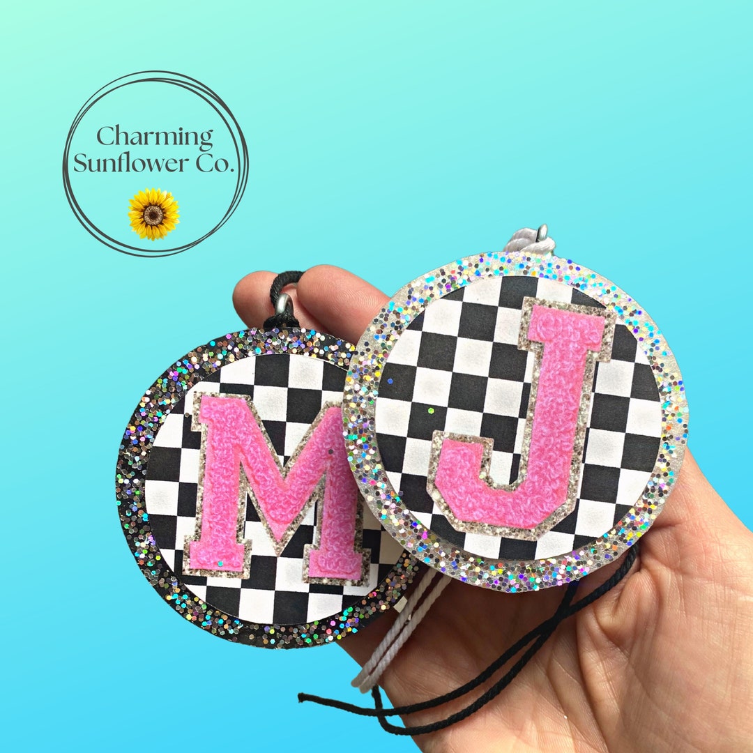 Pink Varsity Letter // Letter Patch // Checkered // Varsity Patch ...