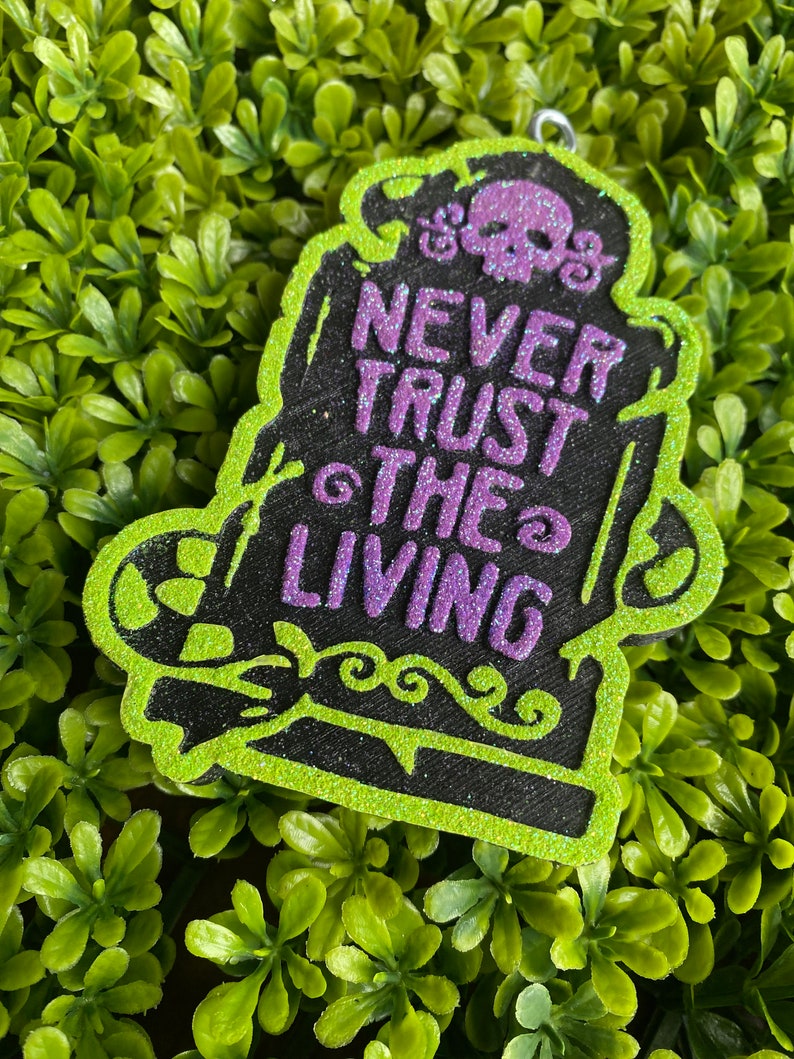 Never Trust the Living Tombstone Car Freshener - Etsy