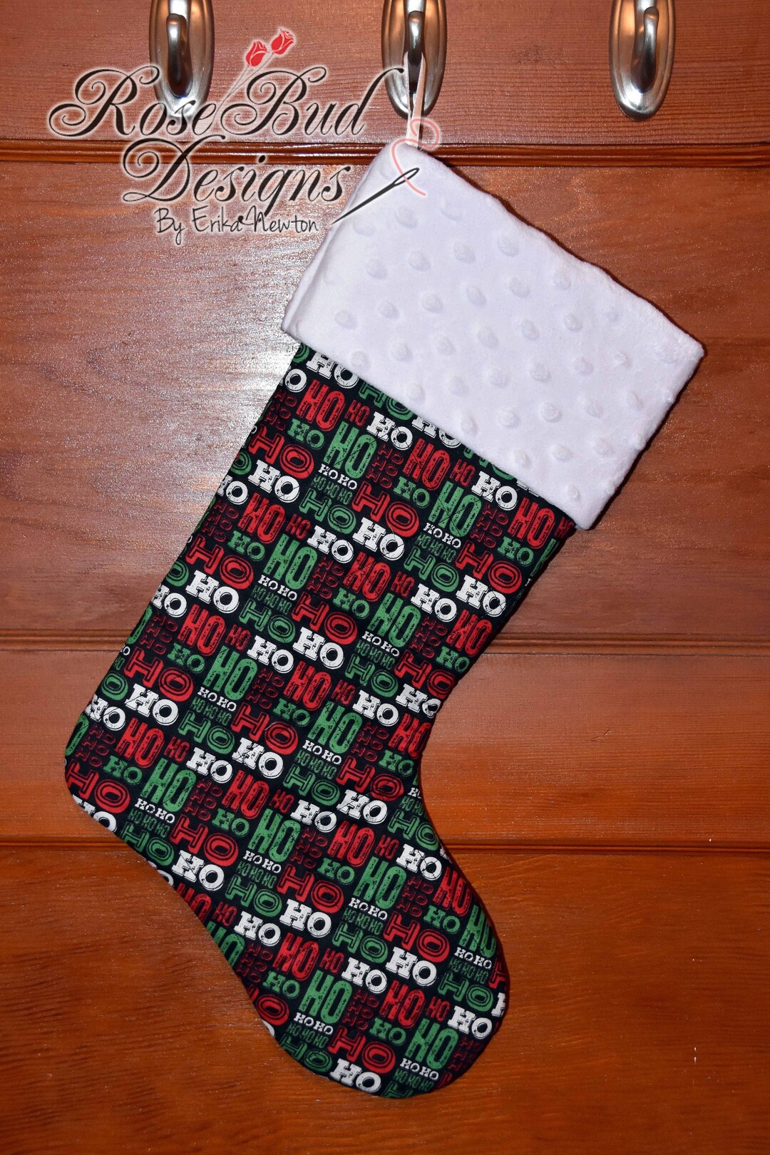 Quilted ho Ho Ho Christmas Stocking custom Order - Etsy