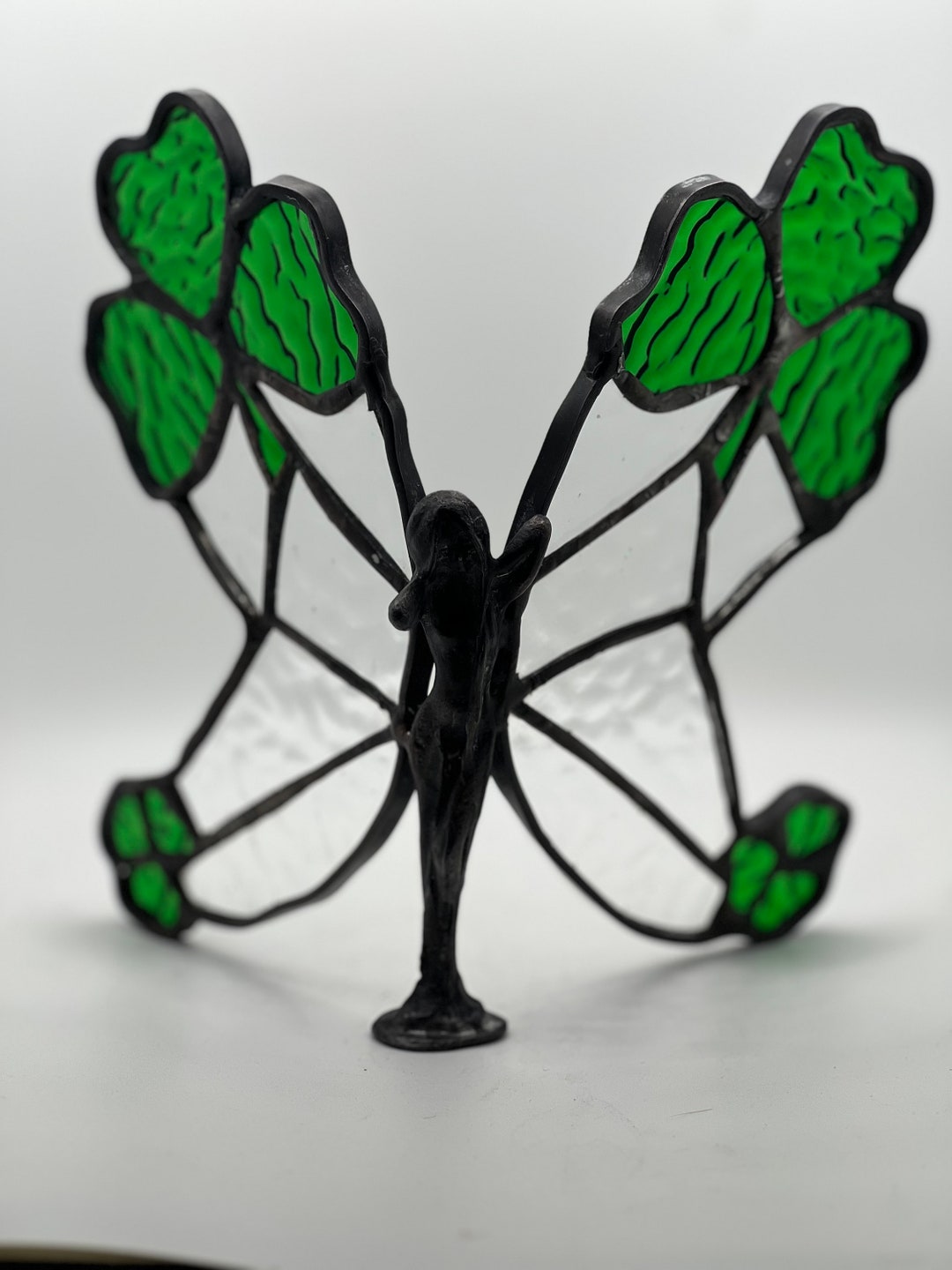 St. Patrick’s Day Stained Glass Clover Wing Butterfly Fairy Angel - Etsy