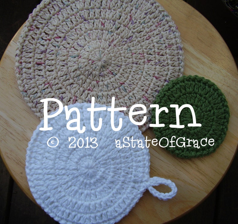 Crochet Cleaning Sponge Pattern: Double-sided, 5 Sizes (PDF Pattern) - Etsy