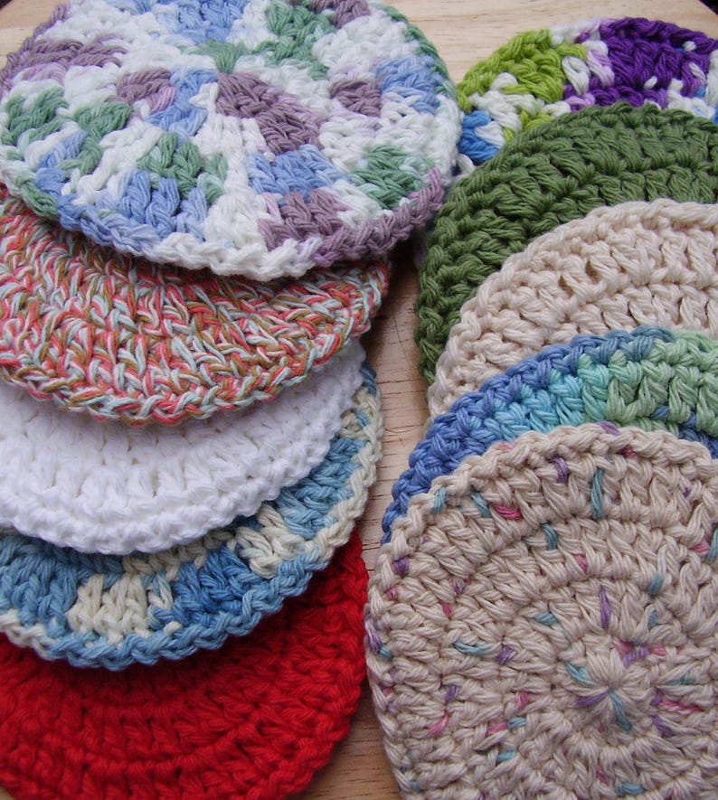 Crochet Cleaning Sponge Pattern: Double-sided, 5 Sizes (PDF Pattern) - Etsy