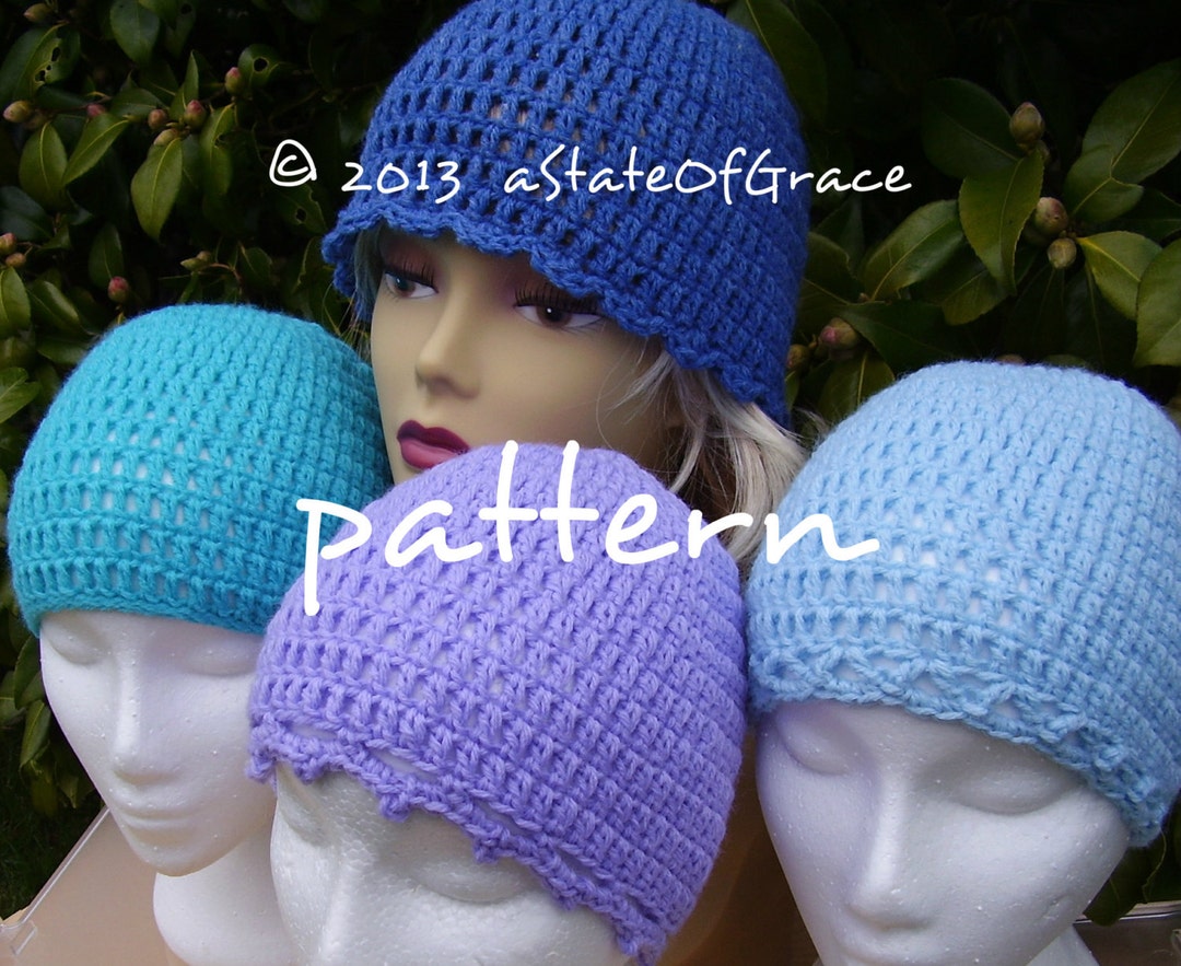 Beanie PATTERN, Adult Size, Crochet, Basic Beanie PLUS Three Optional ...