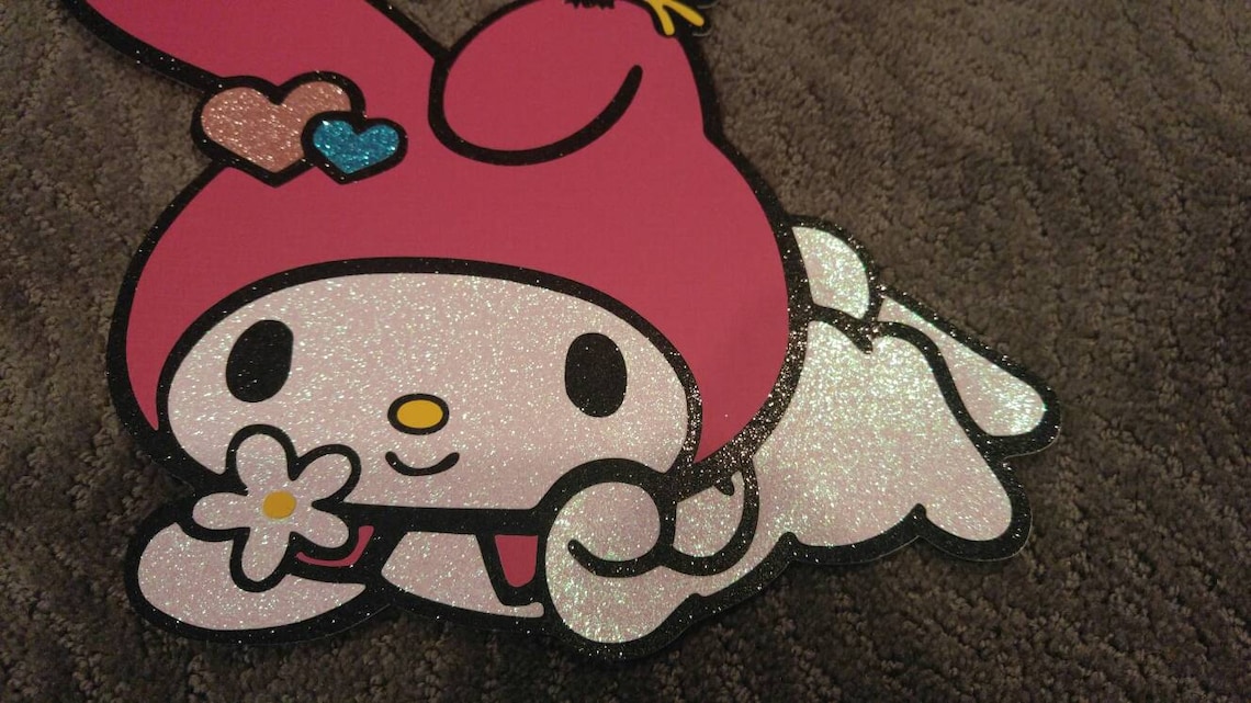 Inspired by My Melody Wall Decor Party Decor Melody Glitter | Etsy
