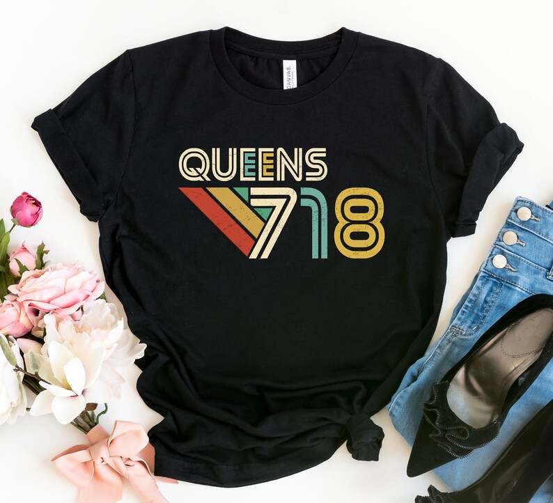 Vintage Queens 718 New York City T-shirt, Queens Shirt, New York City ...