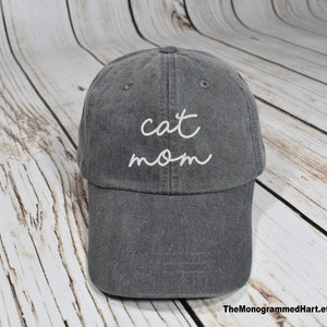 Cat Mom Hat Crazy Cat Lady Hats for Cats Monogrammed Hat Monogram Hat ...