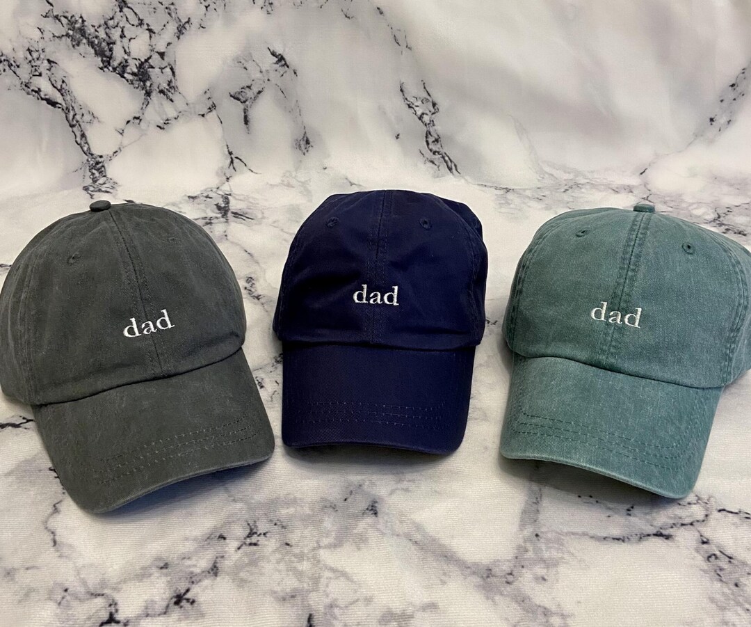 Custom Dad Hat With Leather Strap and Brass Buckle | New Dad | Dad Hat ...