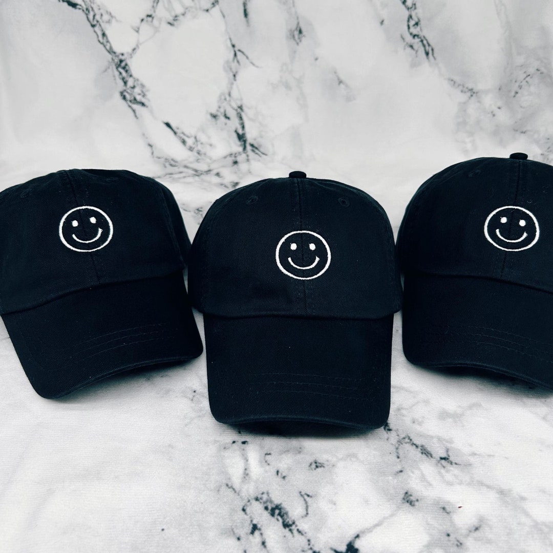 Embroidered Smiley Face Hat | Can Be Upside Down Smiley Too | Upside ...
