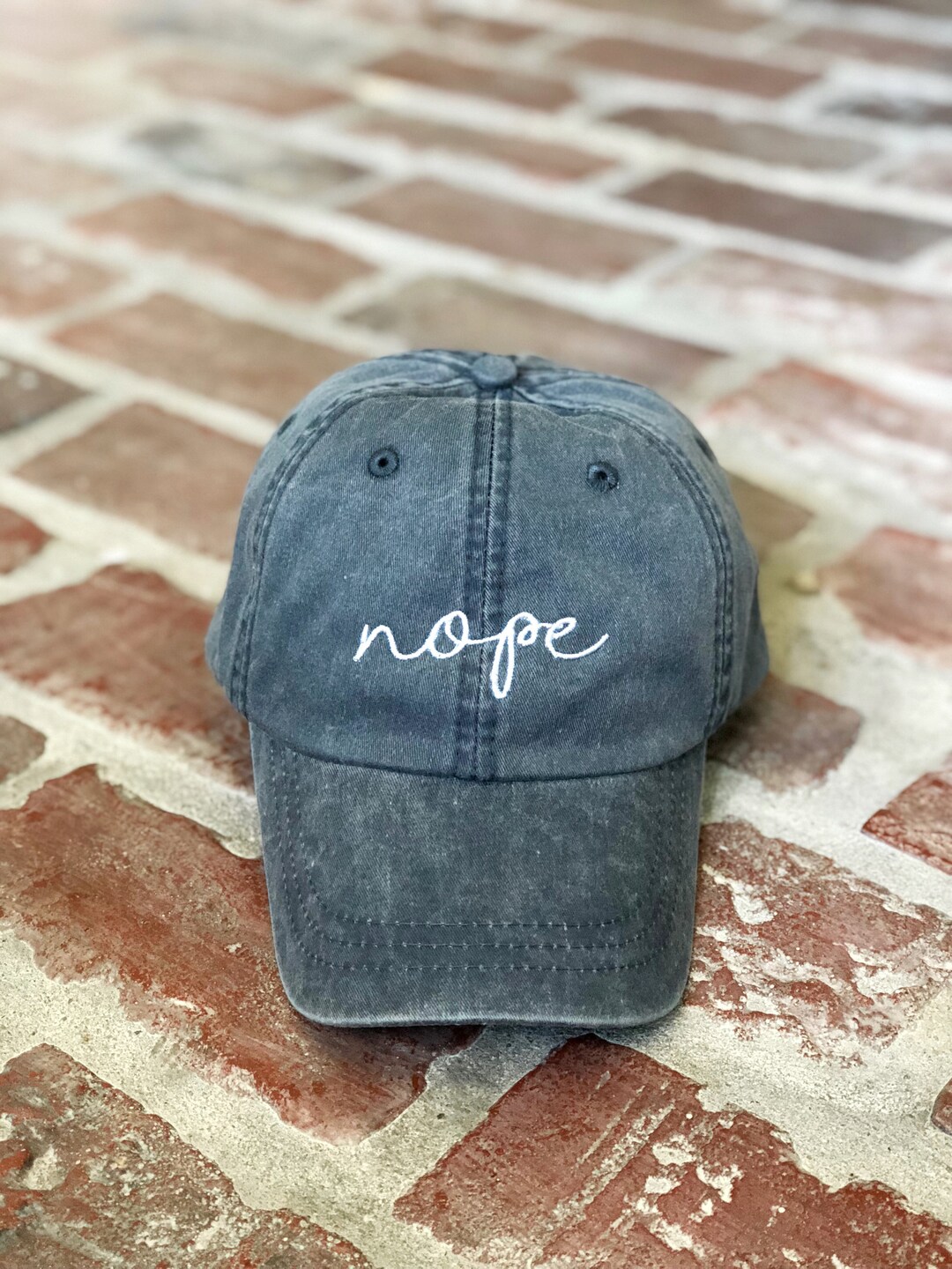Nope Hat, Embroidered Hat, Birthday Present, Fun Hat, Wedding Gift ...