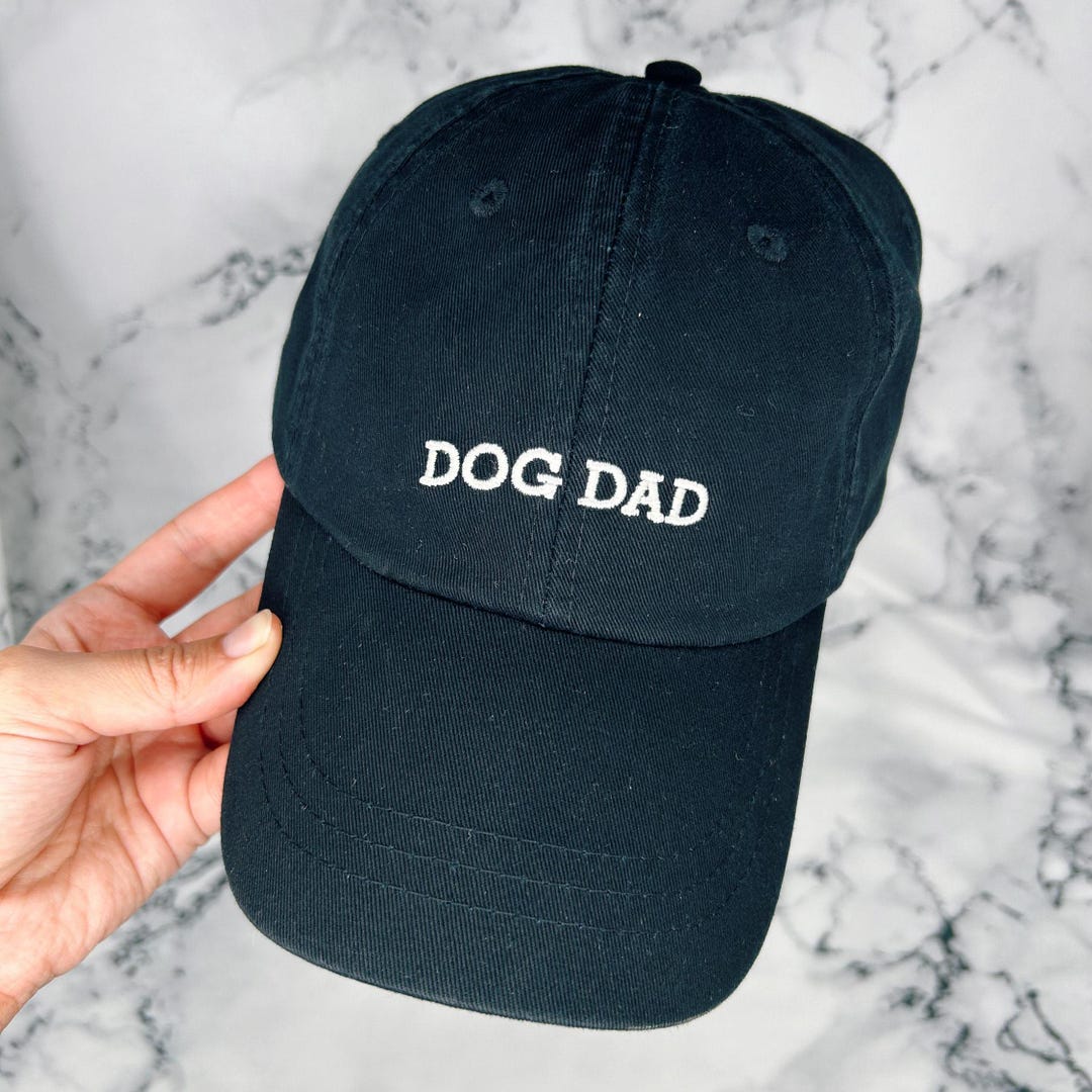 Embroidered Dog Dad Hat With Leather Strap and Brass Buckle |custom ...