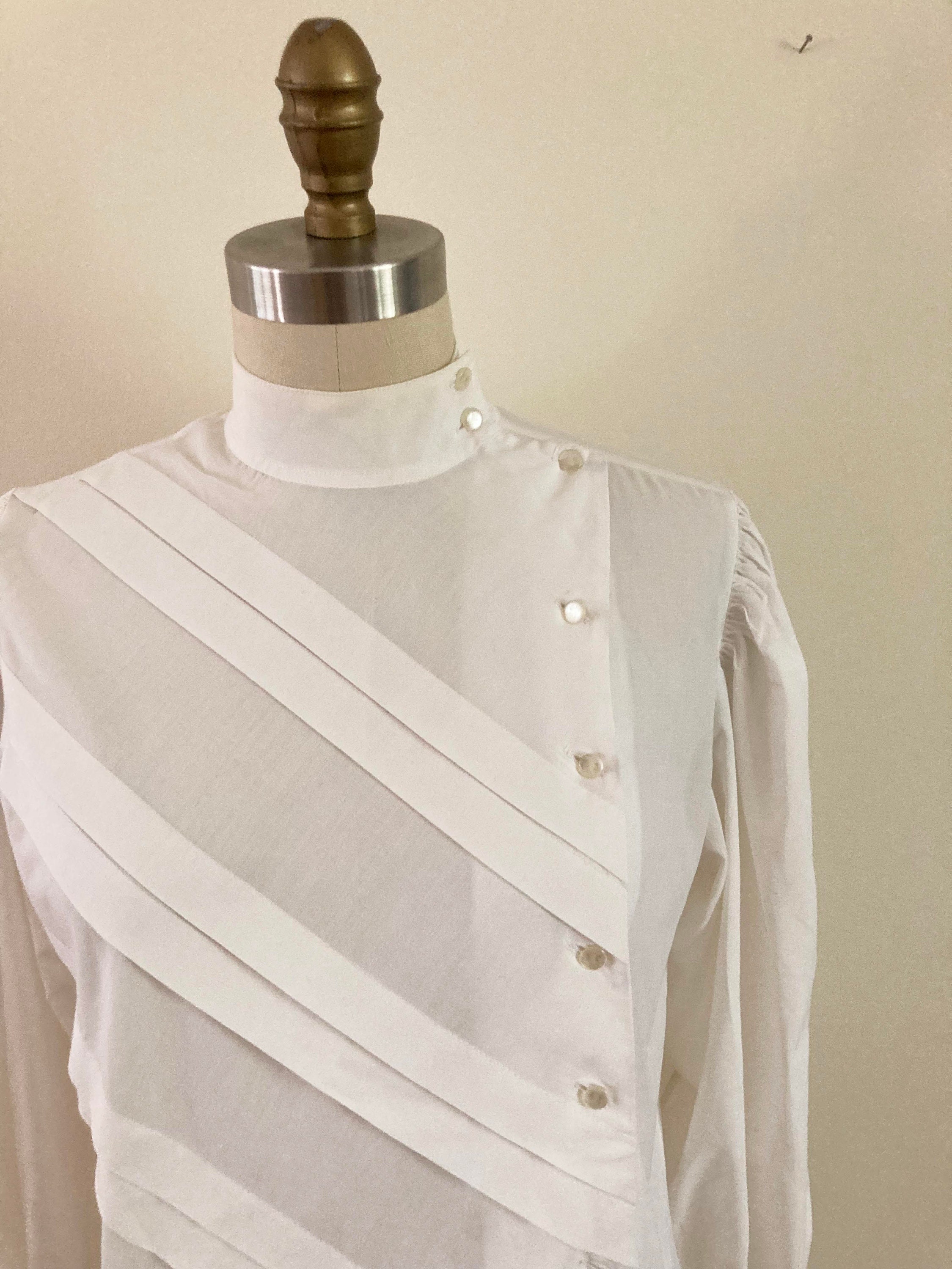 Vintage 1980s Ted Sollod Blouse / Small Medium Fitted Women's Button up ...