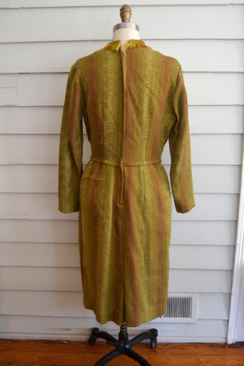 Vintage 1960s Jonathan Logan Dress / Large Long Sleeve Wool Dress ...