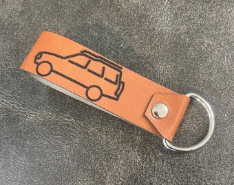 Land Rover Range Rover Camper Leather Style Keychain - Etsy