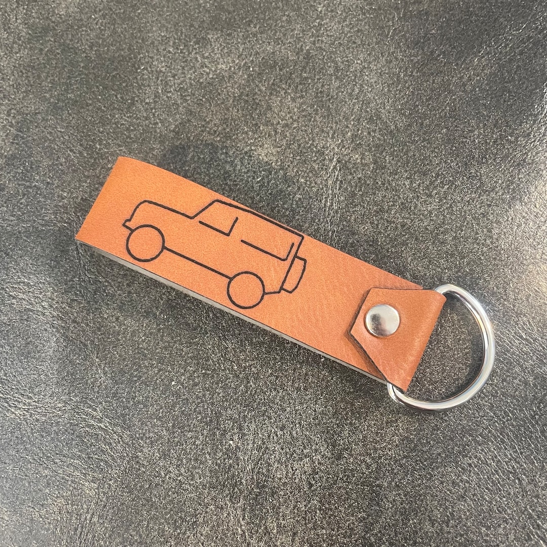 Land Rover Defender Leather Style Keychain - Etsy