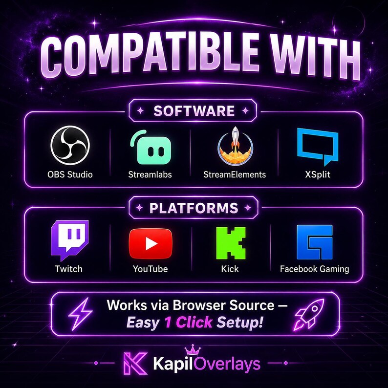 Moon Goal Widget Animated → Neon Liquid Fill Tip Sub Follower Donation ...