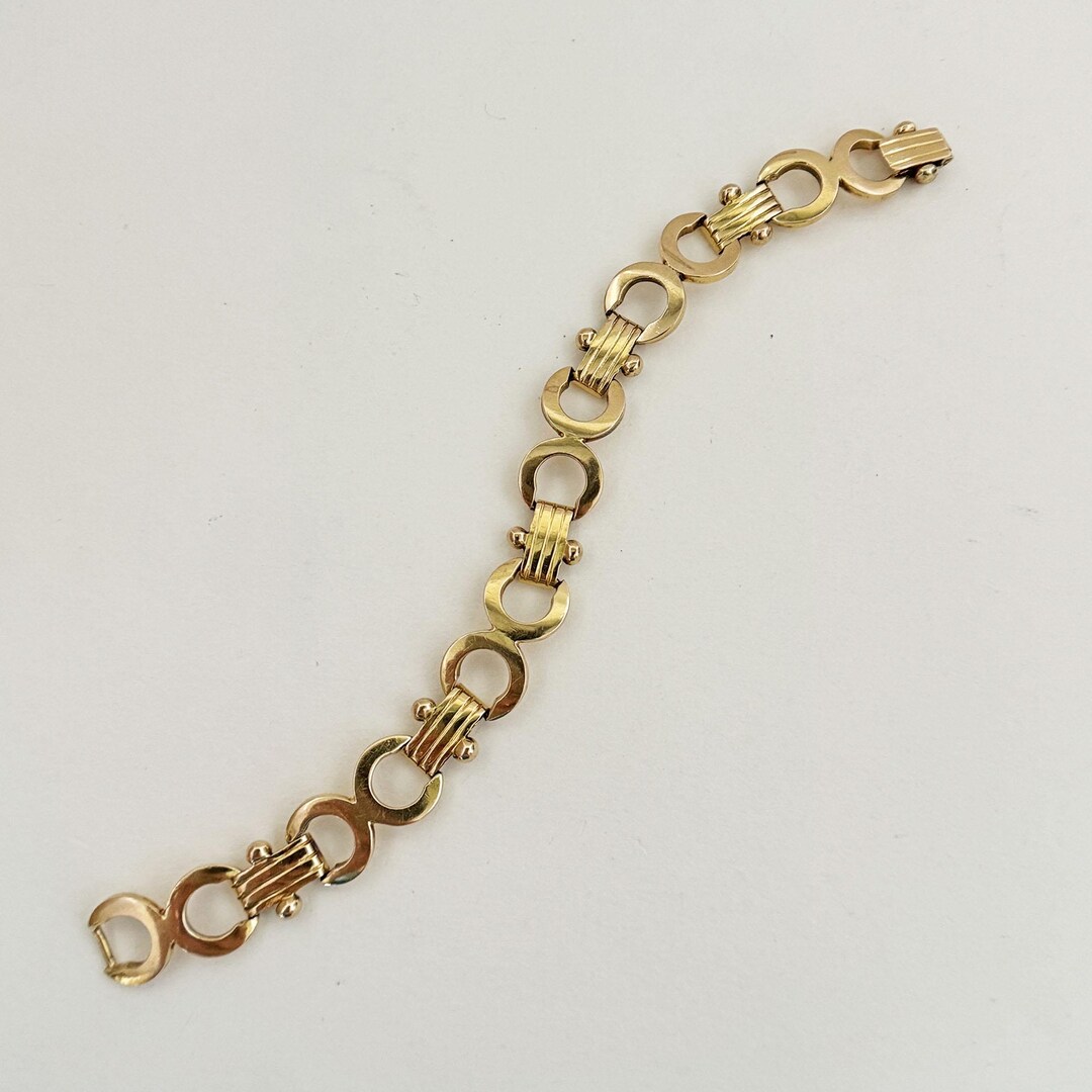 Vintage Heavy 14K Gold Bracelet From the Philippines - Etsy