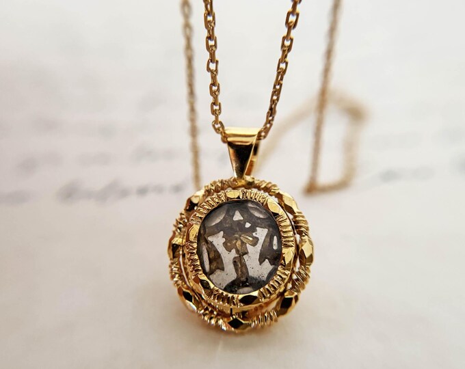 RESERVED TK E- Antique 10K Gold Small Relicario Monstrance Pendant on ...