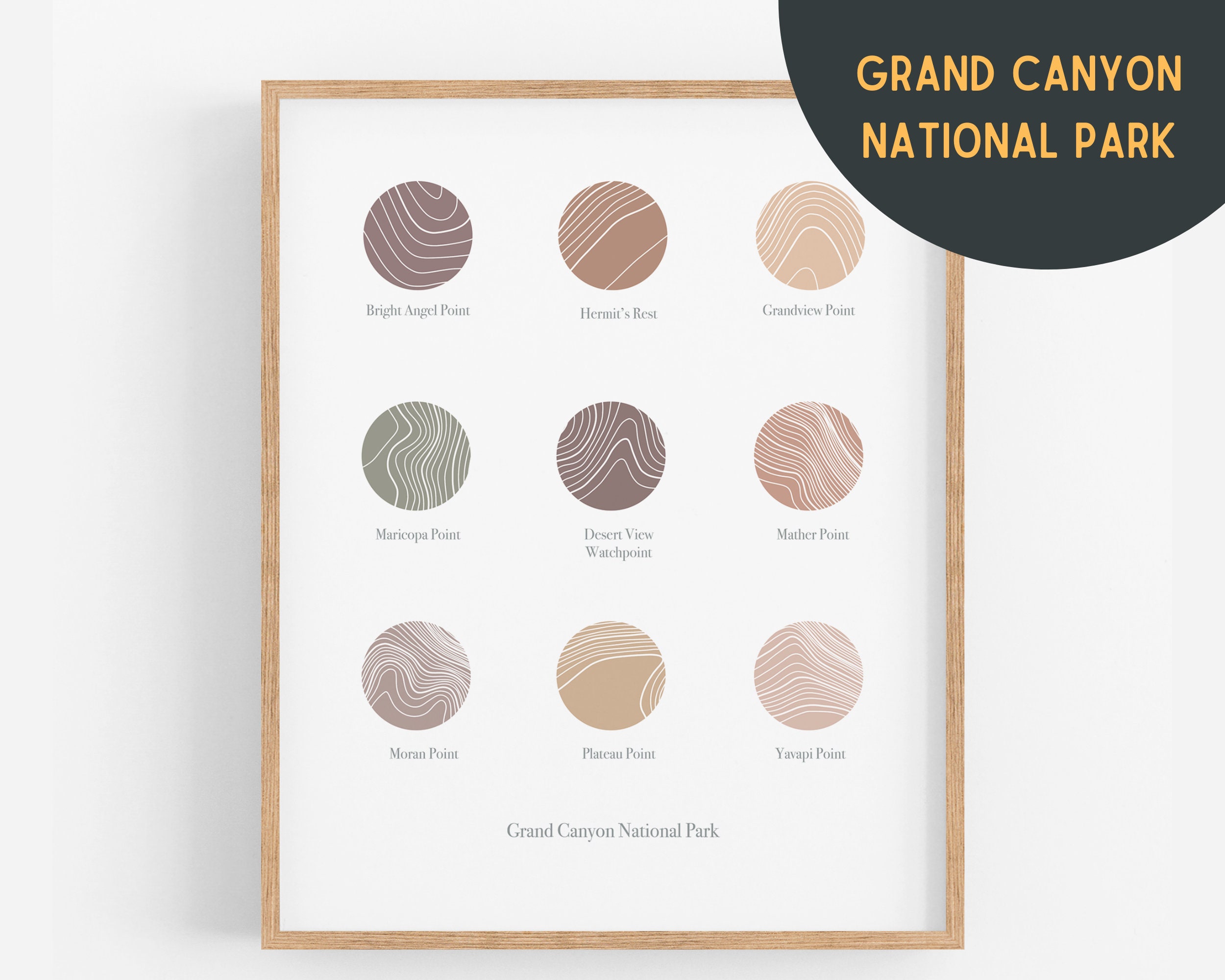 Grand Canyon National Park Poster National Park Art Print - Etsy