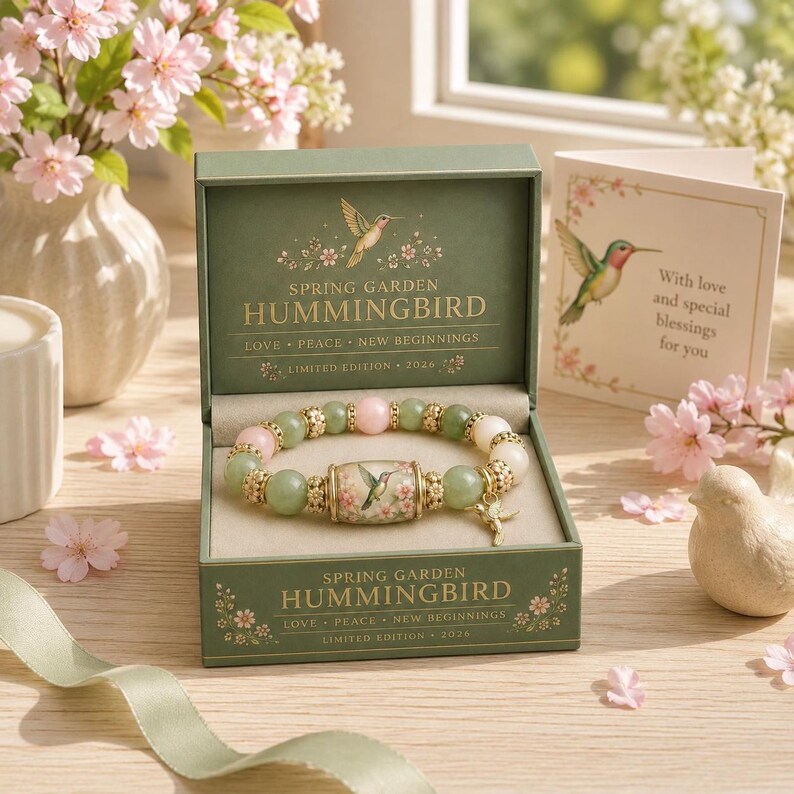 New Blessing Bracelet With Premium Gift Box, Choose Bee, Hummingbird ...