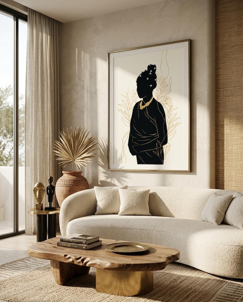 Moremi Ajasoro Yoruba Queen Silhouette Art | Afrocentric Black Woman ...