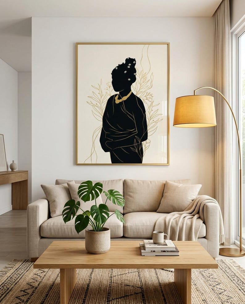 Moremi Ajasoro Yoruba Queen Silhouette Art | Afrocentric Black Woman ...