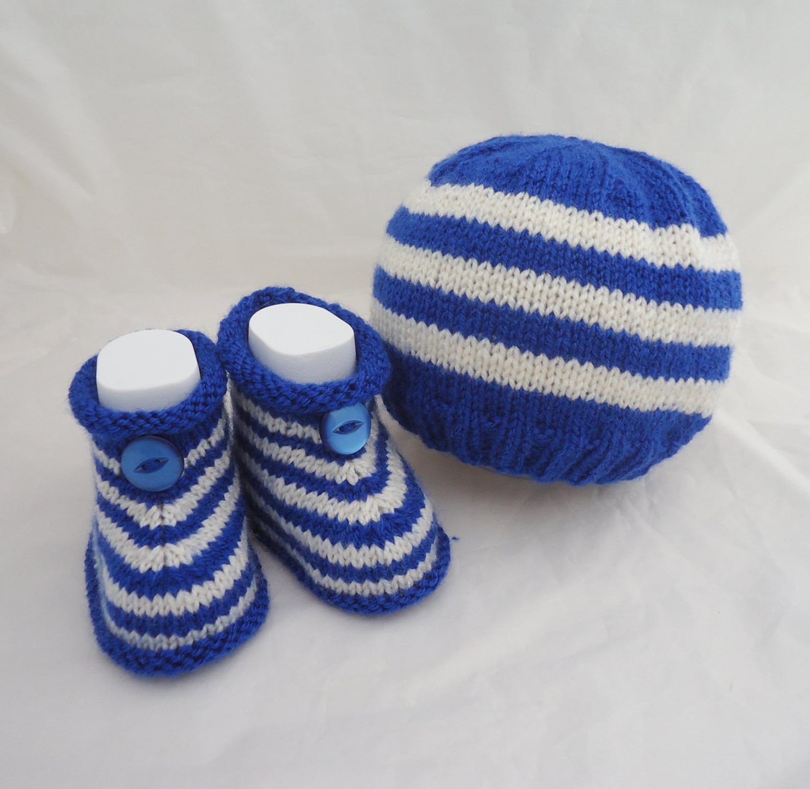 Knitt Baby Booties Cute Baby Booties Baby Booties Blue and - Etsy