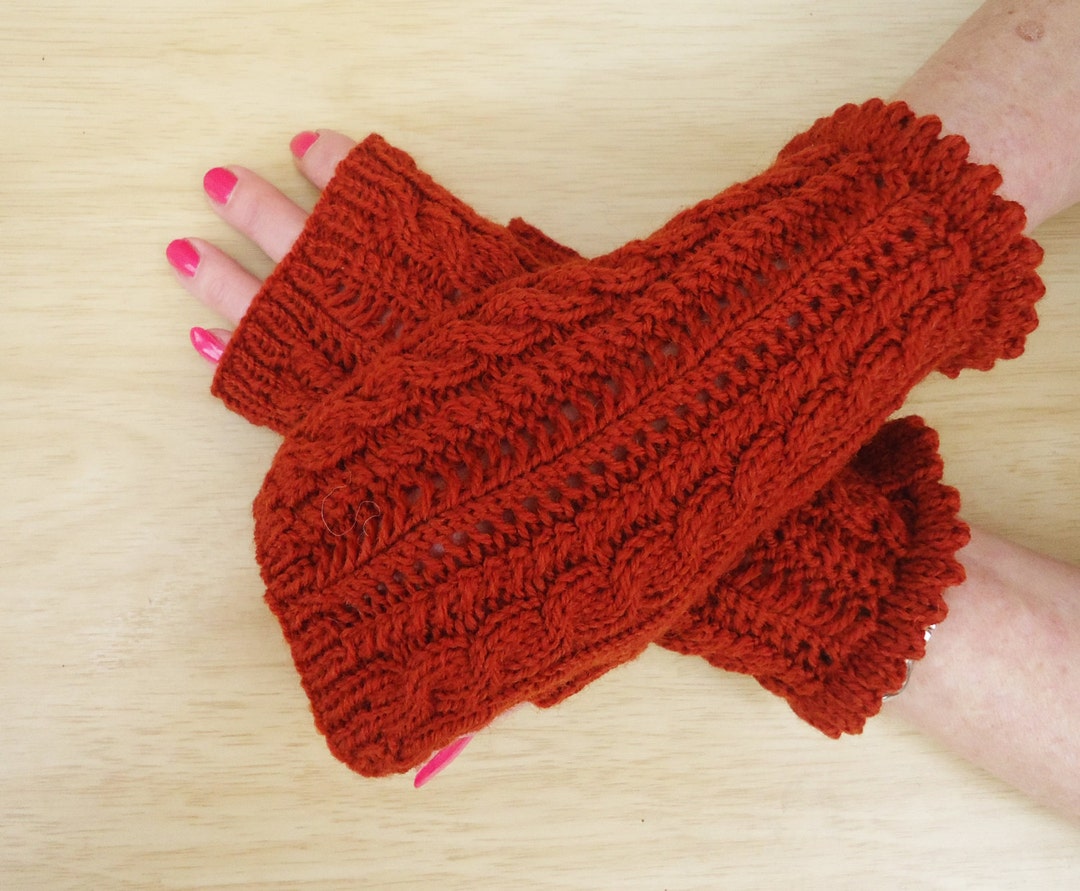 Fingerless Knit Mittens, Flirty and Ultra-feminine Mitts, Cables and ...