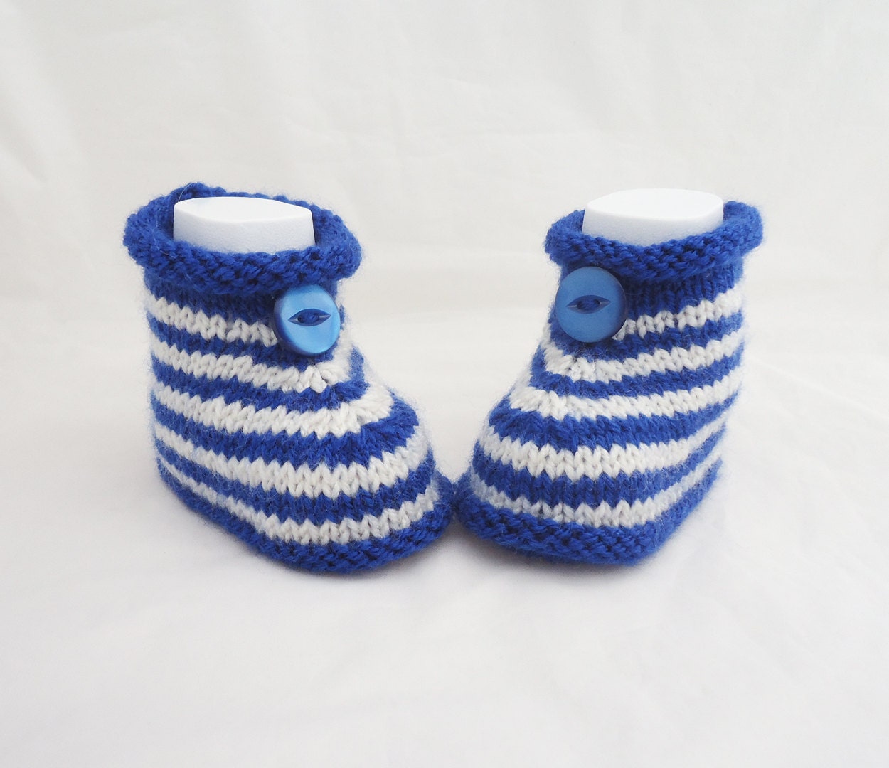 Knitt Baby Booties Cute Baby Booties Baby Booties Blue and - Etsy