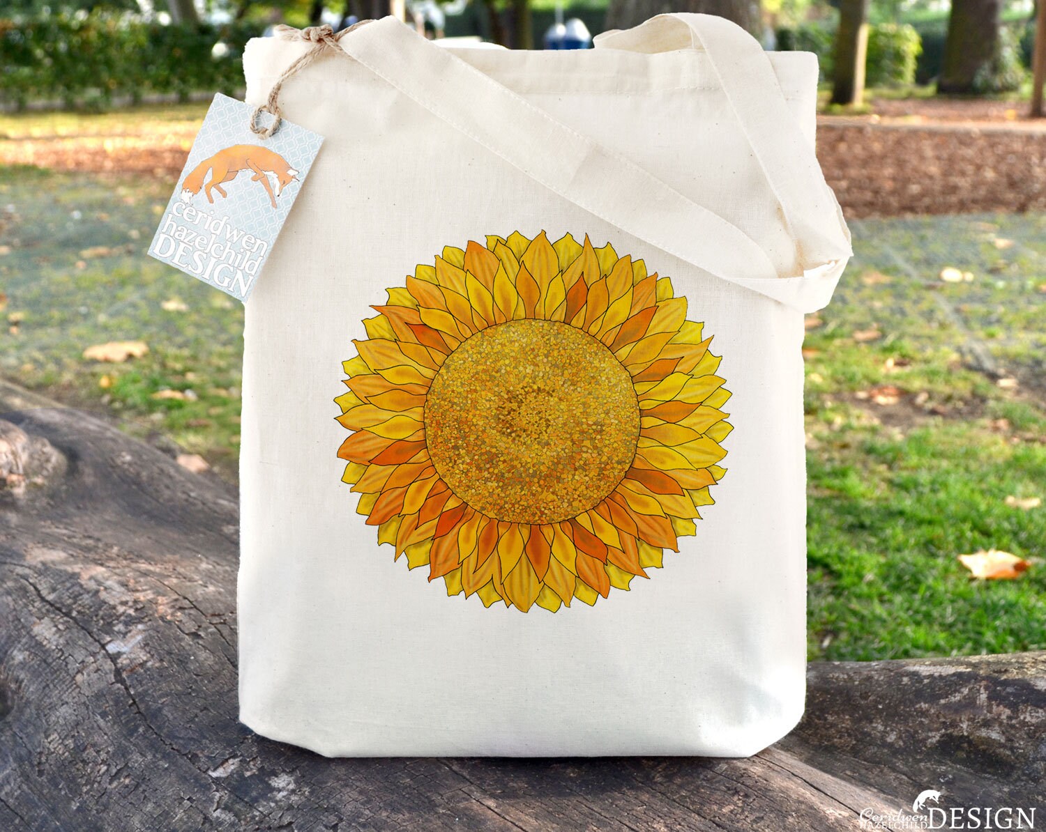 Sunflower Tote Bag Ethically Produced Reusable Shopper Bag | Etsy