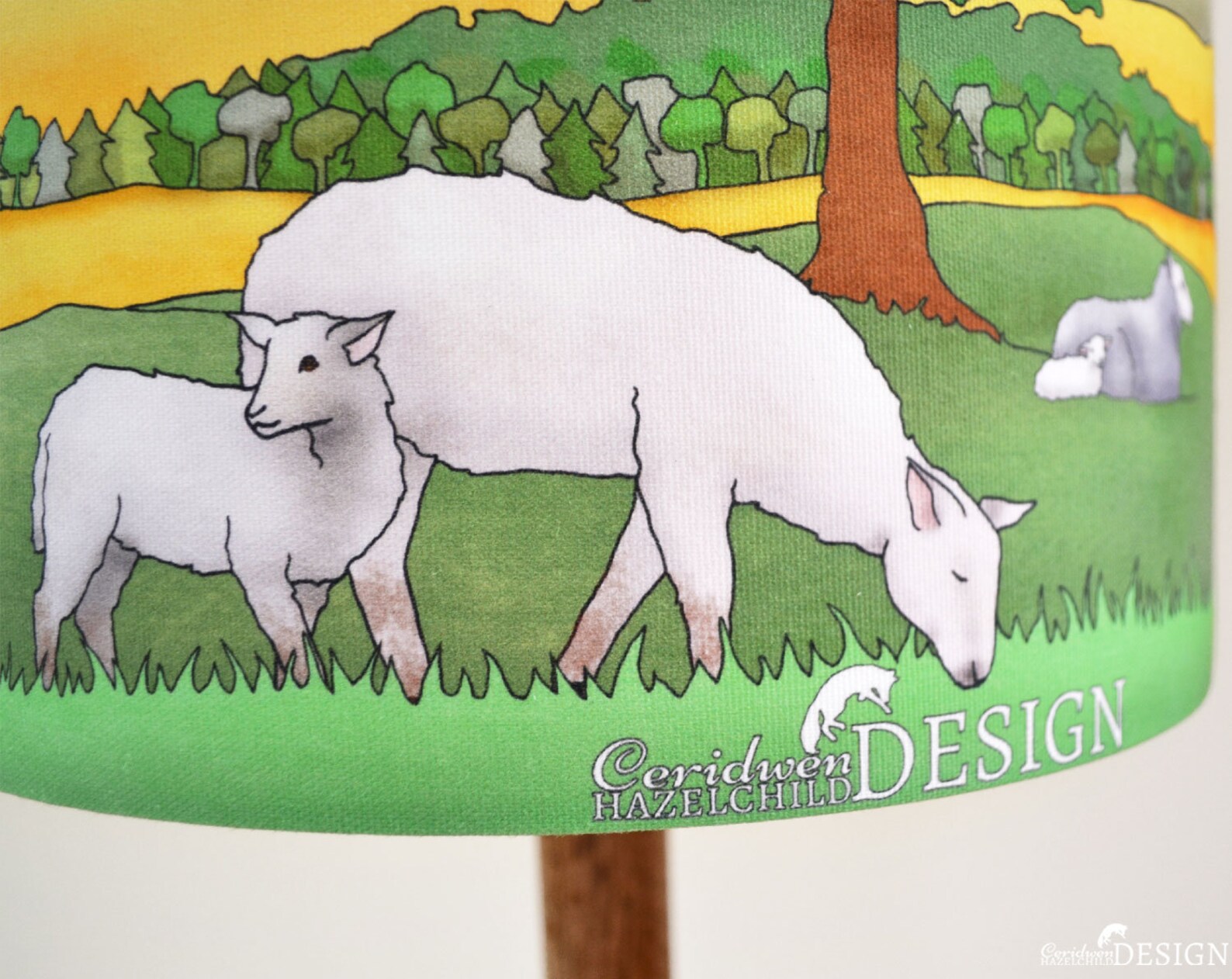 Sheep Lampshade Drum Lampshade Nursery Lampshade Woodland | Etsy